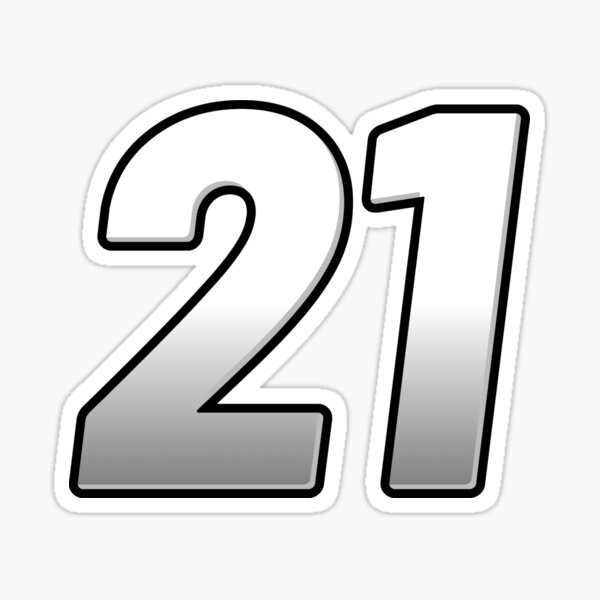 "Racing Number 21" Sticker for Sale by dennystee | Redbubble