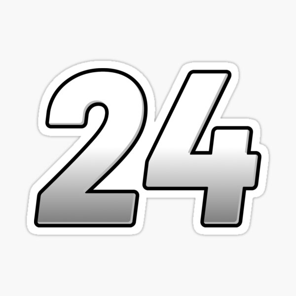 "Racing Number 24" Sticker for Sale by dennystee | Redbubble