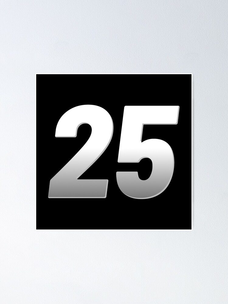 "Racing Number 25" Poster for Sale by dennystee | Redbubble