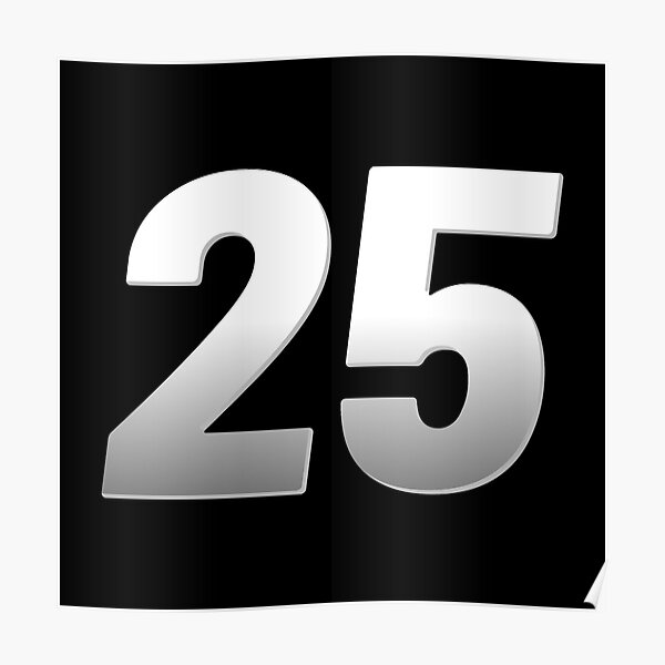 "Racing Number 25" Poster for Sale by dennystee | Redbubble