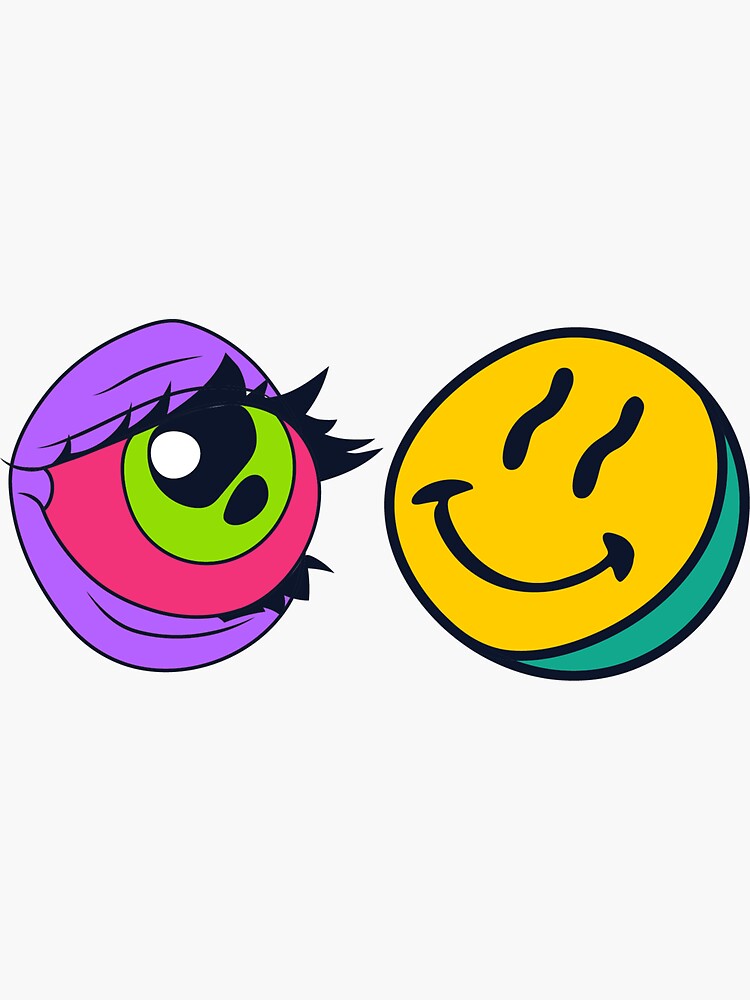 "psychedelics with alien drugs" Sticker for Sale by OmkvO | Redbubble