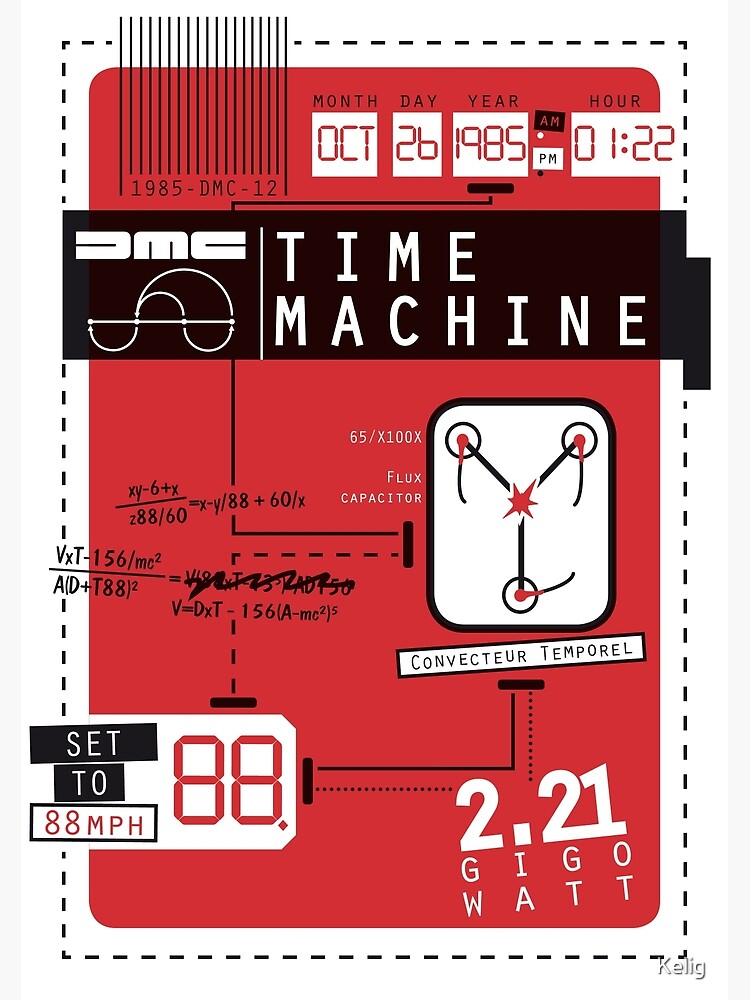 "Time Machine" Poster by Kelig | Redbubble