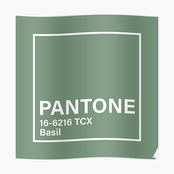 "pantone 16-6216 TCX Basil" Poster for Sale by princessmi-com | Redbubble