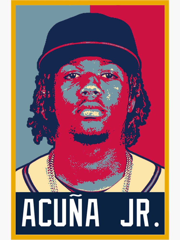 "Ronald Acuna Jr. Portrait Artwork Classic" Sticker for Sale by ...