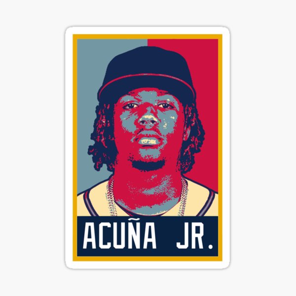 "Ronald Acuna Jr. Portrait Artwork Classic" Sticker for Sale by ...