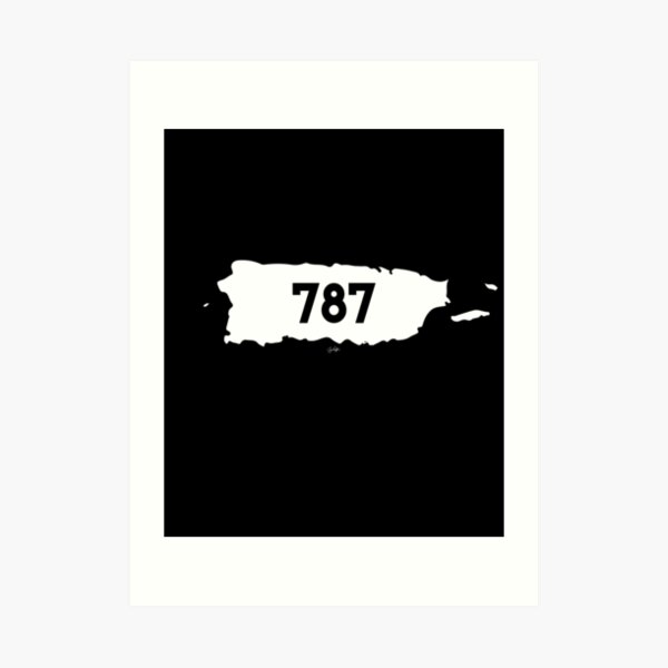 "Puerto Rico Map Area Code 787" Art Print for Sale by puertorico ...