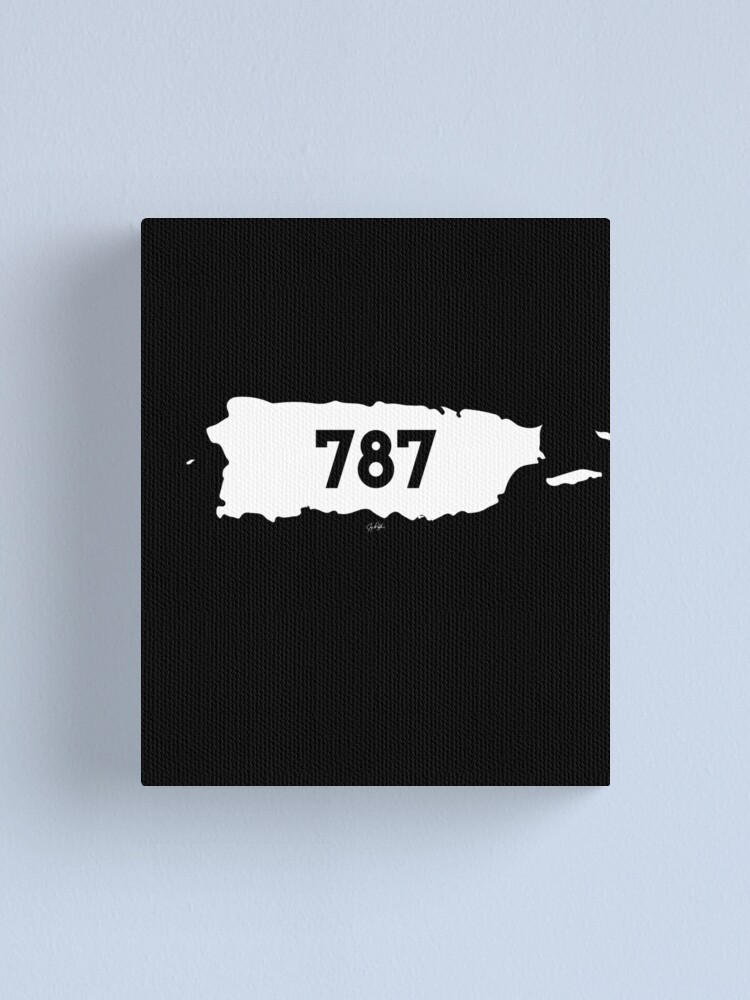 "Puerto Rico Map Area Code 787" Canvas Print for Sale by puertorico ...