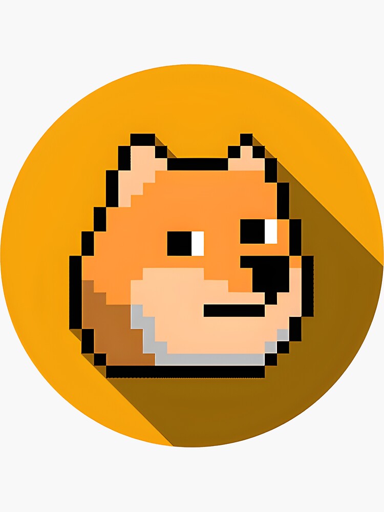 "Doge pixel art" Sticker for Sale by JosefHesse | Redbubble