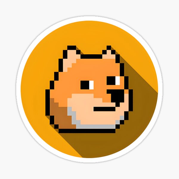 "Doge pixel art" Sticker for Sale by JosefHesse | Redbubble