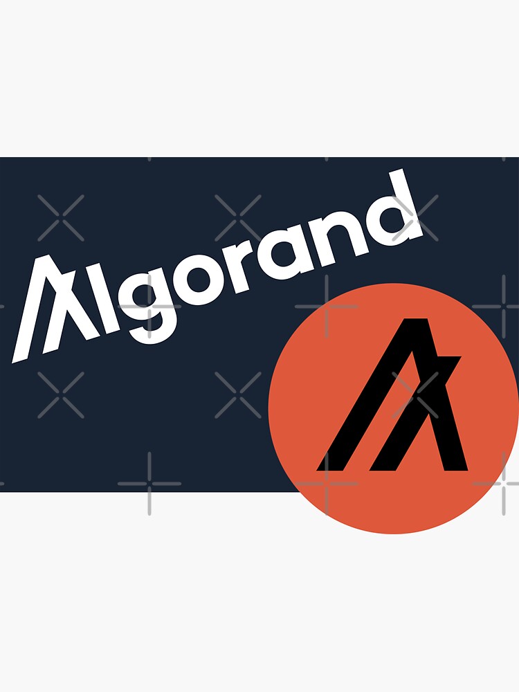 "Algorand Logo Blue-Orange Minimalist Color Palette" Sticker for Sale ...