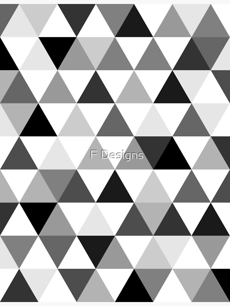 "Triangles in black, grey and white" Art Print by flaviocoelho | Redbubble
