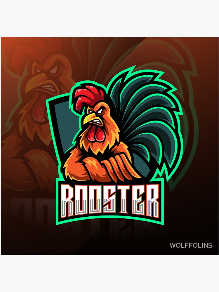 "Angry Rooster" Sticker for Sale by WOLFFOLINS | Redbubble