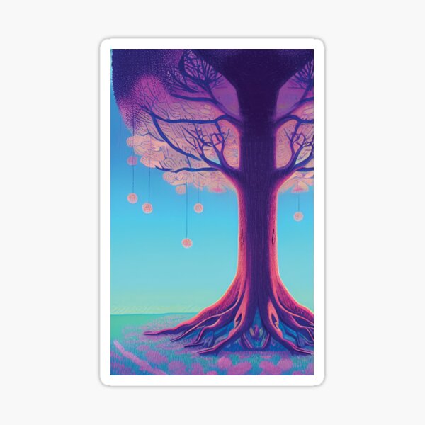 "Old Mystical Oak Tree" Sticker for Sale by AImageX | Redbubble