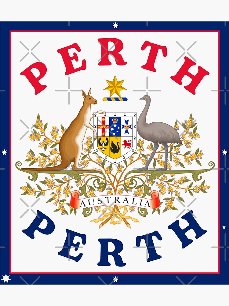 "City of Perth" Sticker for Sale by FedSherDesign | Redbubble