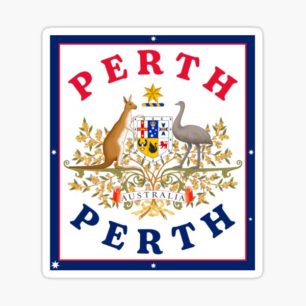 "City of Perth" Sticker for Sale by FedSherDesign | Redbubble