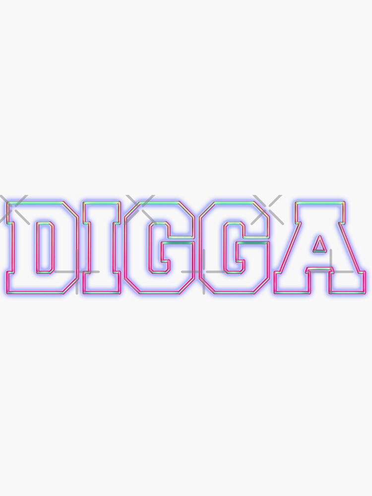 "Alder, man Digga!" Sticker for Sale by QueLindaDesign | Redbubble