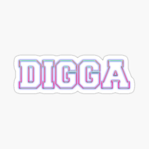 "Alder, man Digga!" Sticker for Sale by QueLindaDesign | Redbubble