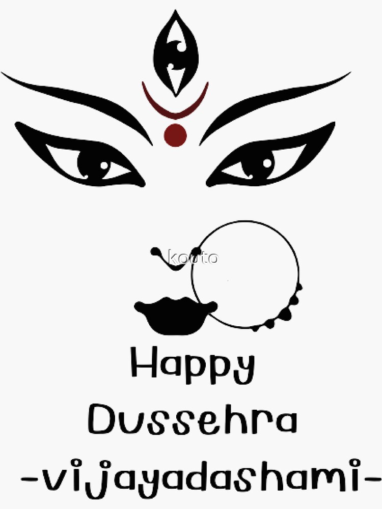"Happy Dussehra - vijayadashami -" Sticker for Sale by kouto | Redbubble