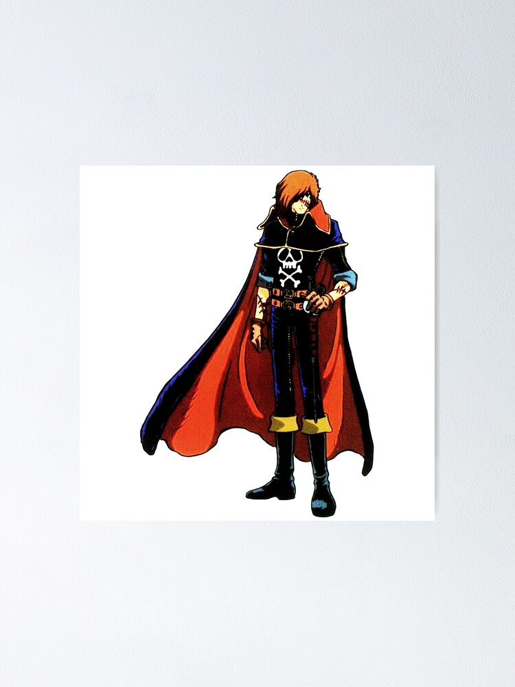 "Space Pirate Captain Harlock" Poster for Sale by Cesarcali | Redbubble
