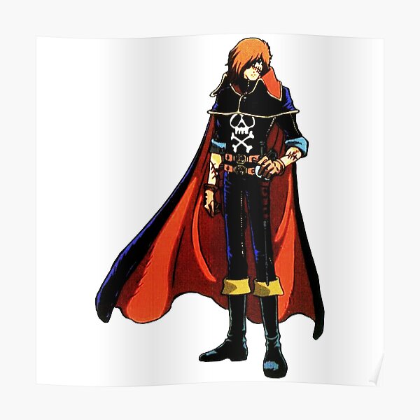 "Space Pirate Captain Harlock" Poster for Sale by Cesarcali | Redbubble
