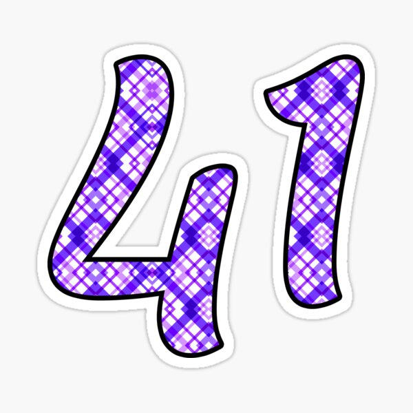"Tartan/Plaid Number 41" Sticker for Sale by NumbersFort | Redbubble