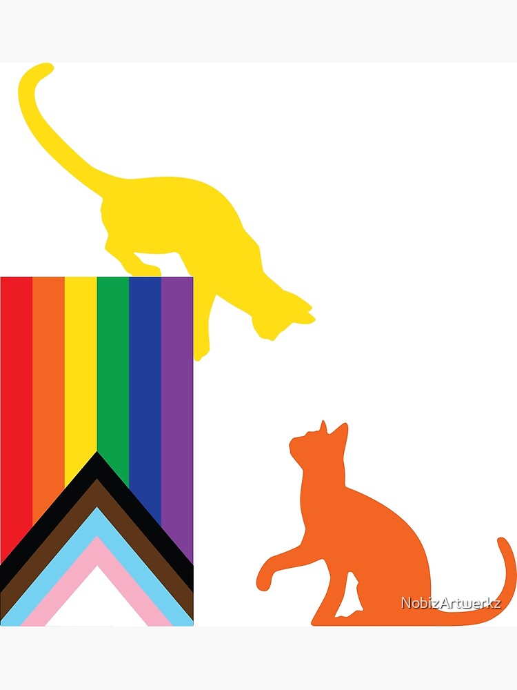 "All Inclusive Rainbow Flag with cats, BLM Philadelphia Rainbow Flag ...