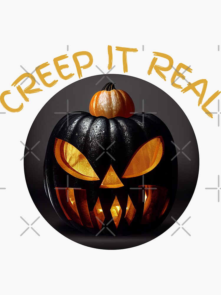 "Retro Halloween Creep It Real" Sticker for Sale by praveendake | Redbubble