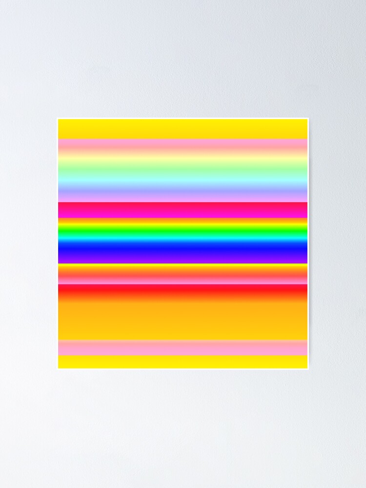 "Bright line pattern | bright color palette" Poster for Sale by lausn ...