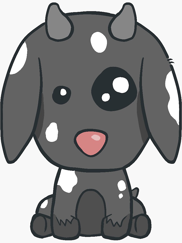"White and Black Goat " Sticker for Sale by PlumpParrot | Redbubble