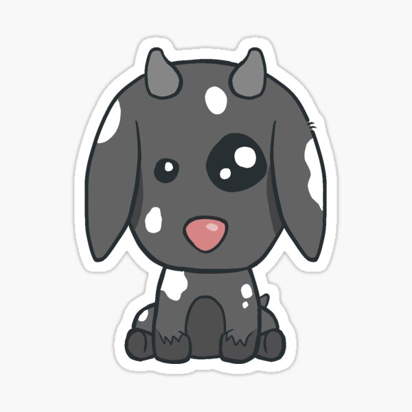"White and Black Goat " Sticker for Sale by PlumpParrot | Redbubble