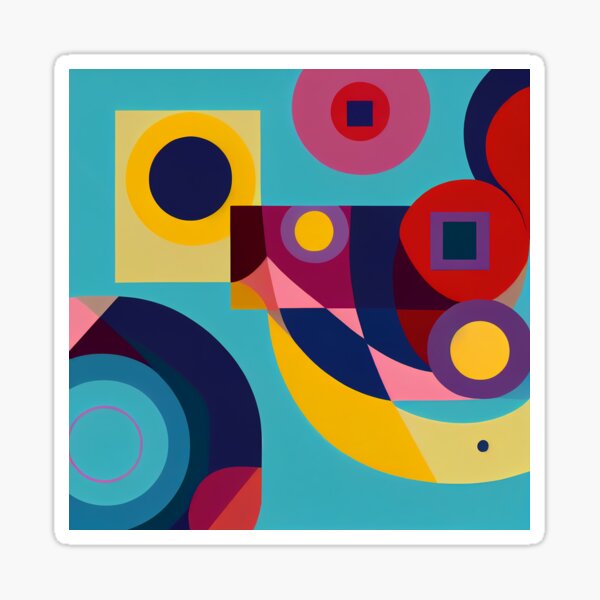 "Creative Geometric shapes" Sticker for Sale by njiiz | Redbubble