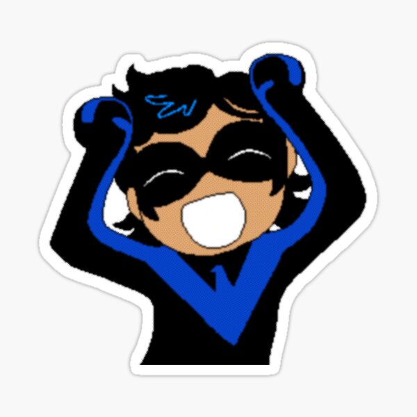 "caramelldansen nightwing" Sticker for Sale by frankiecatt | Redbubble