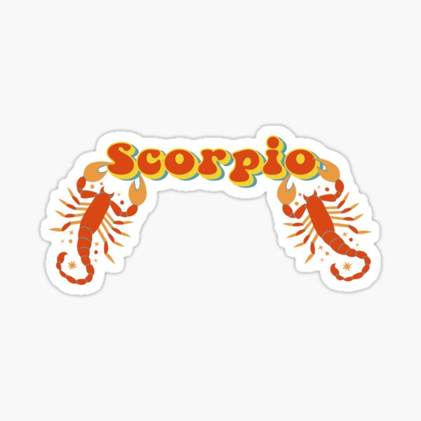 "SCORPIO" Sticker for Sale by wolfgang- | Redbubble