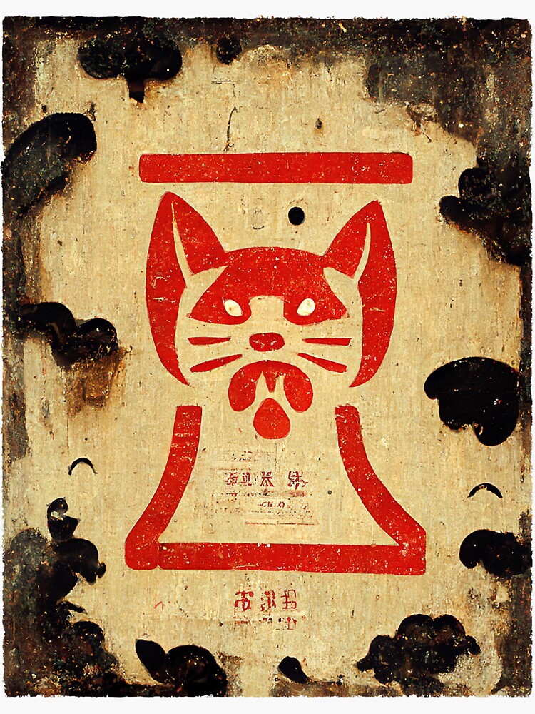 "Beware Of Cats warning sign #7" Sticker for Sale by JBNina | Redbubble