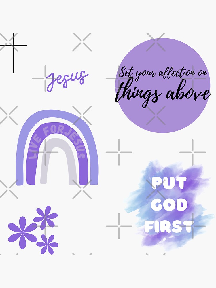 "Purple Christian sticker pack / bundle" Sticker for Sale by ...