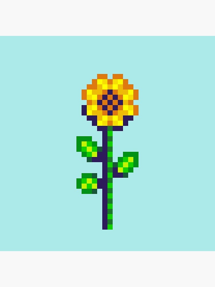 "Pixel Art Sunflower" Poster for Sale by Laa-Laa | Redbubble