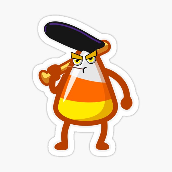 "Candy Corn Flashback" Sticker for Sale by GoobyCloud | Redbubble
