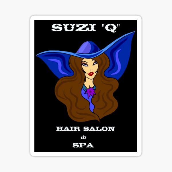 "SUZI Q : Abstract Pop Art Hair Salon Print" Sticker for Sale by ...