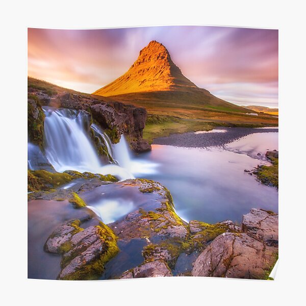 "Waterfall mountain view " Poster for Sale by Md1982 | Redbubble