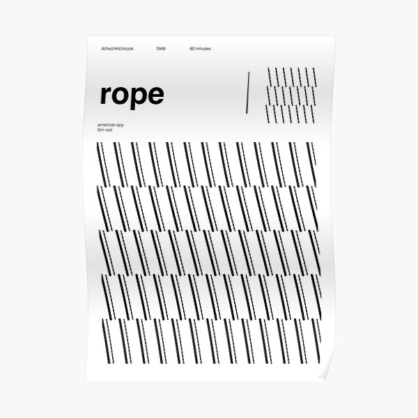 "Alfred Hitchcock - rope" Poster for Sale by marinagb | Redbubble