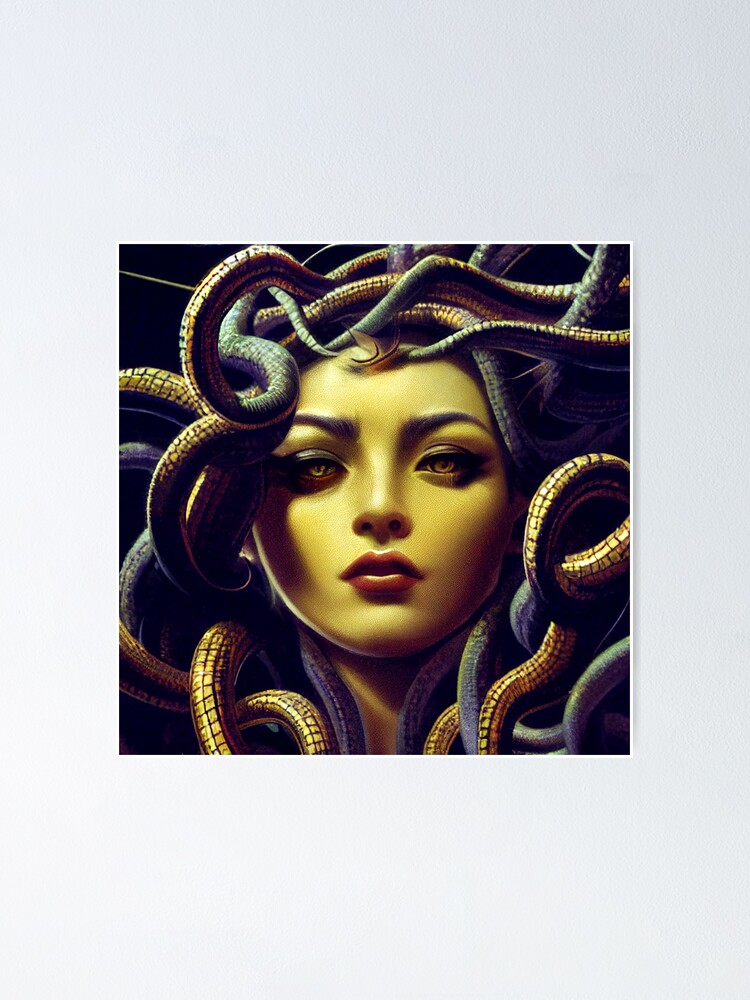 "Medusa, Greek Mythology - Portrait." Poster for Sale by ek47 | Redbubble