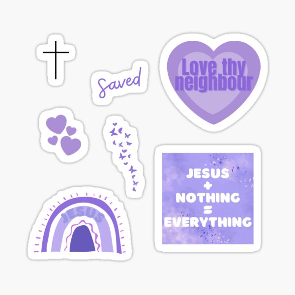 "Purple Christian sticker pack / bundle" Sticker for Sale by ...