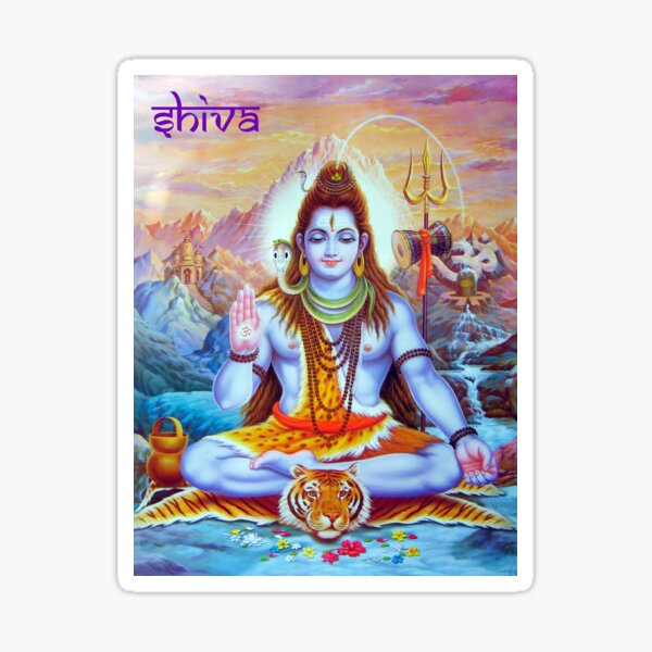 "Shiva 3" Sticker by litmusician | Redbubble