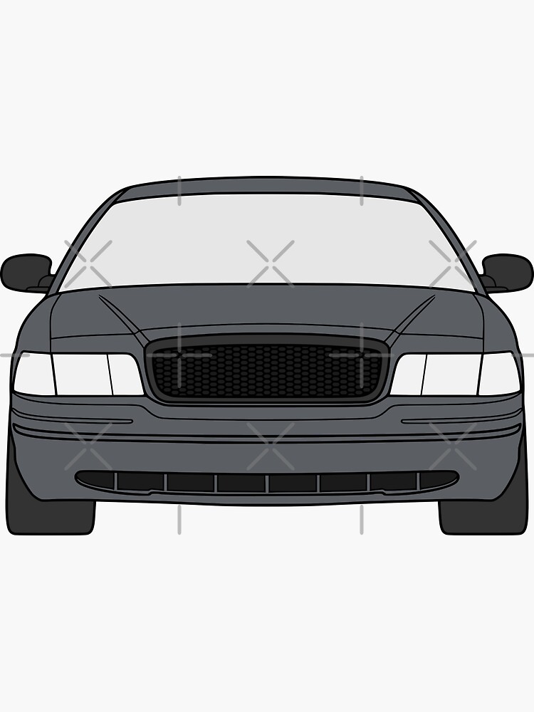 "Ford Crown Victoria Crownvic medium gray color" Sticker for Sale by ...