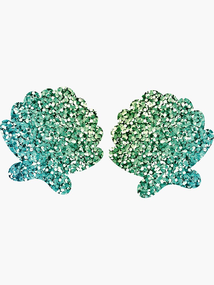 "Mermaid Sea Shell Bra Costume T-Shirt " Sticker for Sale by NadCha ...