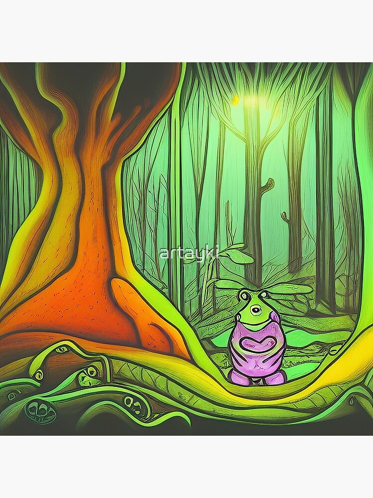 "Weird Frog - Alien Frog Standing in Jungle" Poster for Sale by artayki ...