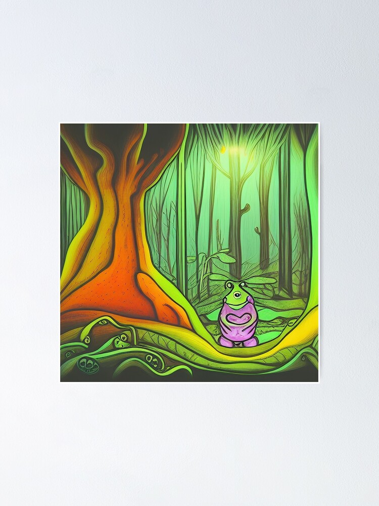 "Weird Frog - Alien Frog Standing in Jungle" Poster for Sale by artayki ...