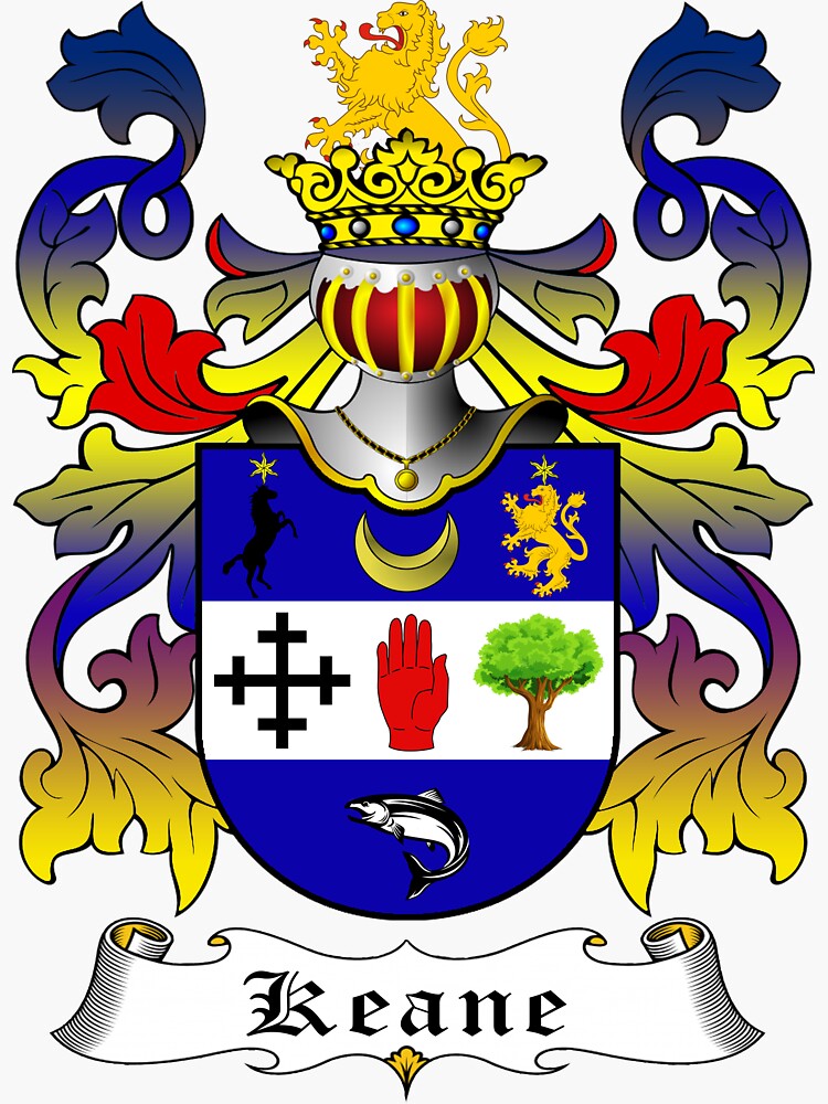 "KEANE FAMILY CREST" Sticker for Sale by CathalDevlin | Redbubble