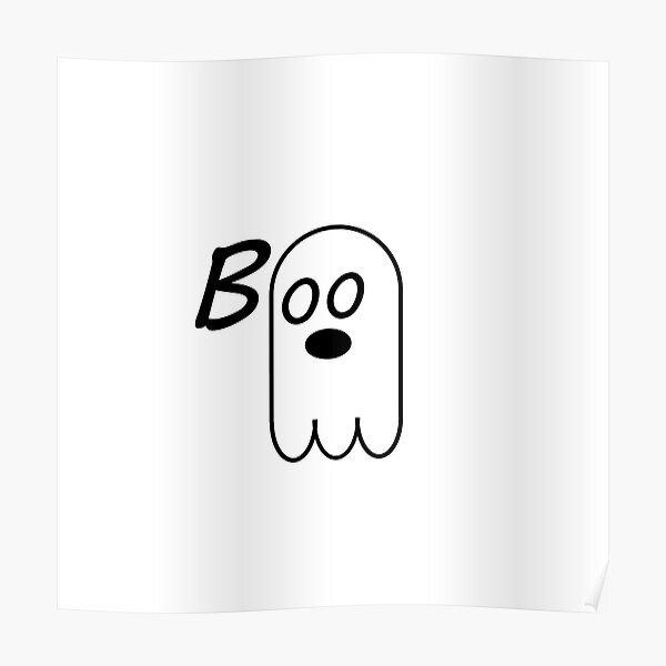"Boo Ghost" Poster for Sale by Stekii | Redbubble