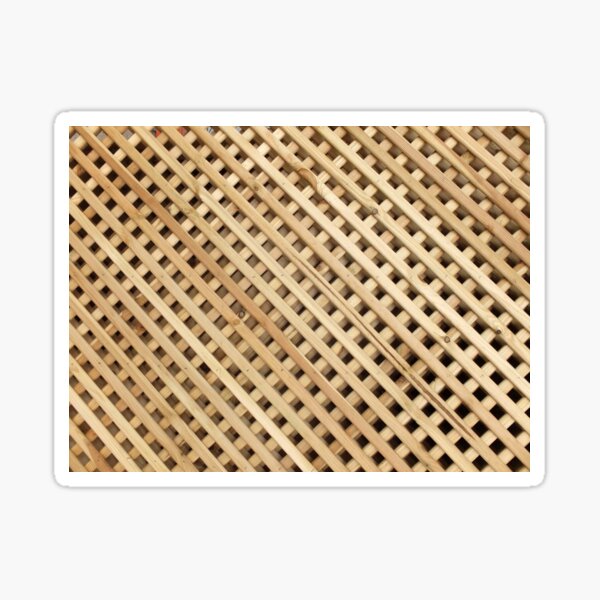 "Lattice Wooden Fence " Sticker for Sale by pinkal | Redbubble